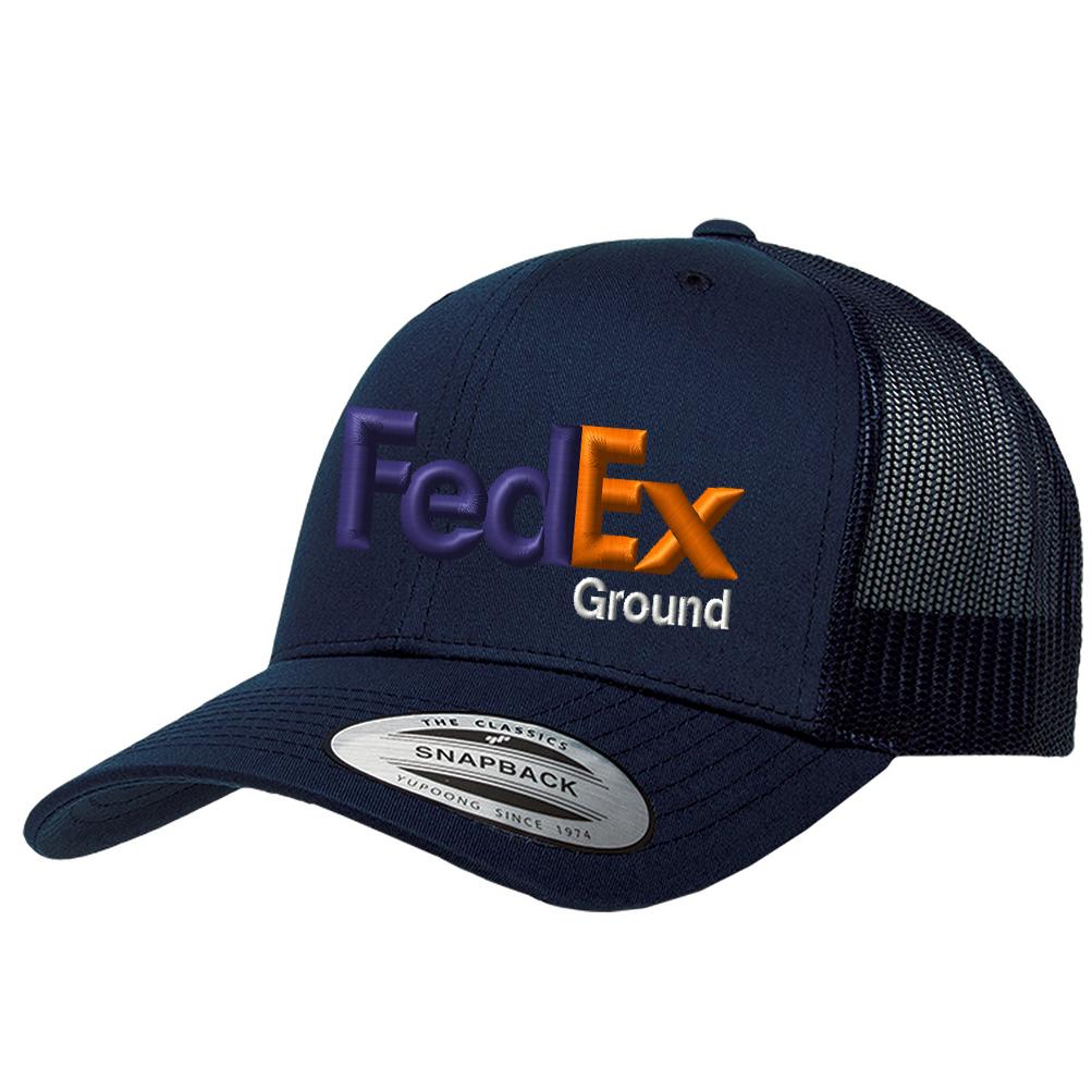 Fedex Ground Curved Bill Trucker Snapback Hats Uniform – CapRobot.com